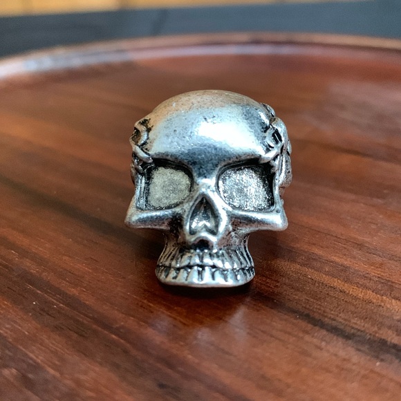 Jewelry | Silver Tone Skull Ring Size 675 | Poshmark